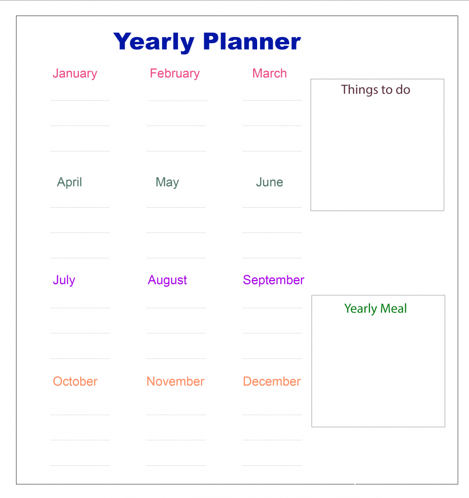 Year Planner PDF Free Printable Calendar 2023